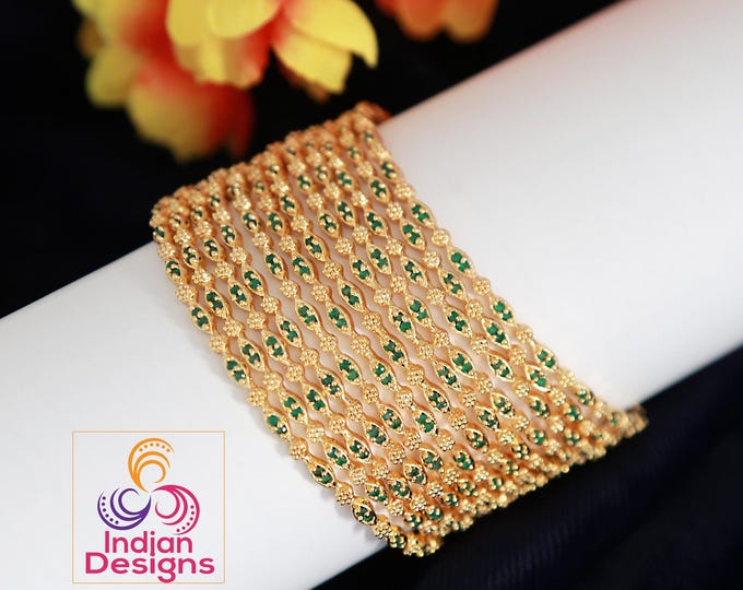 One Gram Gold Plated Daily Wear Bangle Bracelets Set of 12 ...