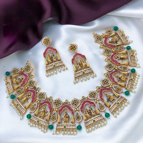 Diamond and Ruby Wedding Set - Etsy