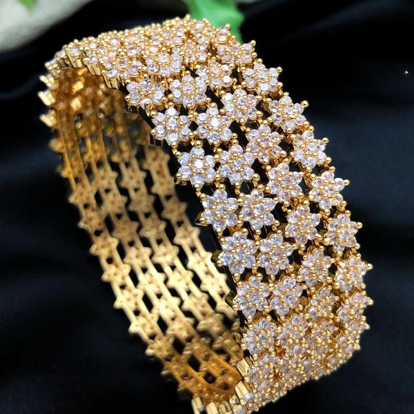 Flower Bangle - Etsy