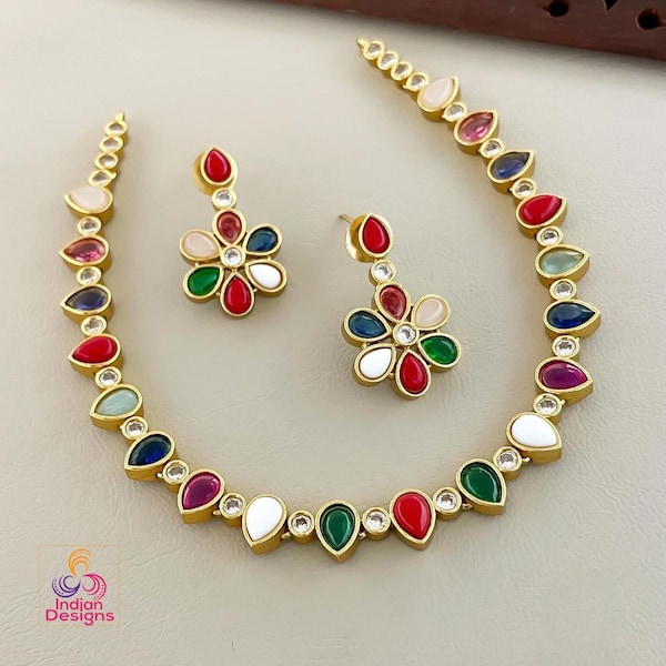 Navaratna Choker - Etsy