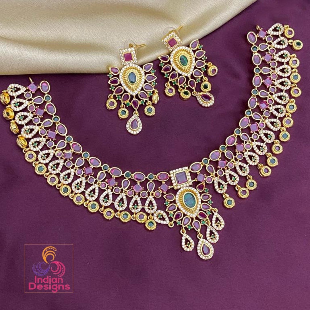 Traditional South Indian Diamond Necklace Designs