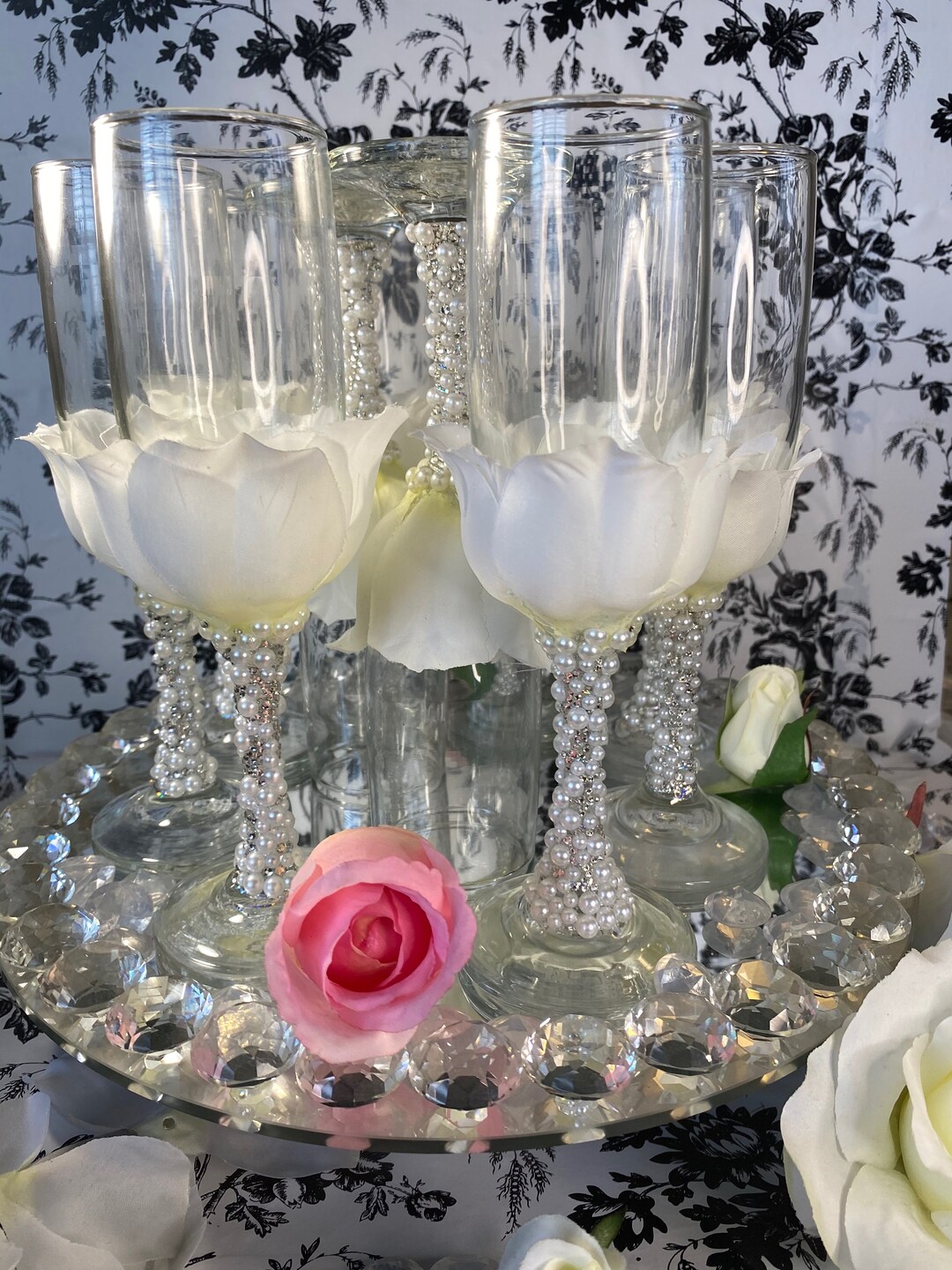 Custom Bling Champagne Flutes - Etsy