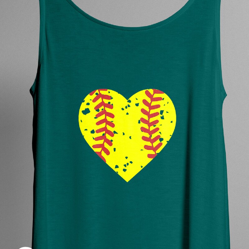 Softball Heartbeat - Etsy
