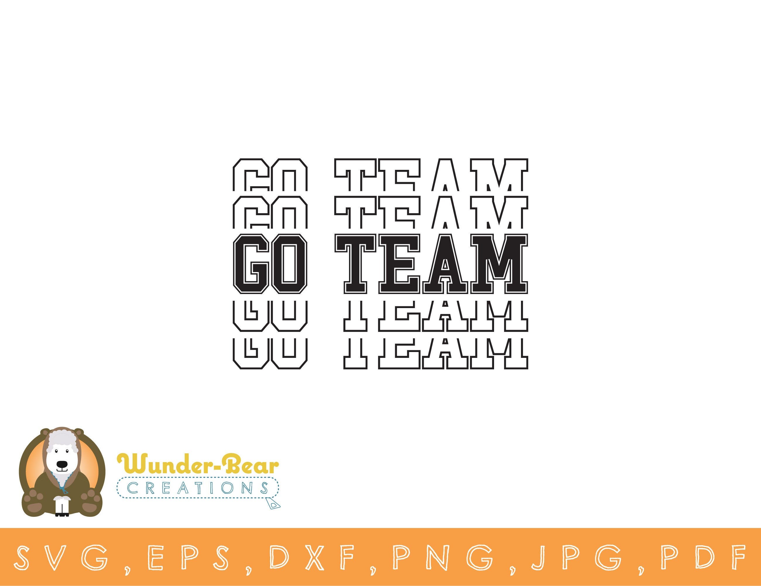 GO TEAM Svg, Svg Files for Cricut, Sports Svg, Baseball Svg, Football ...