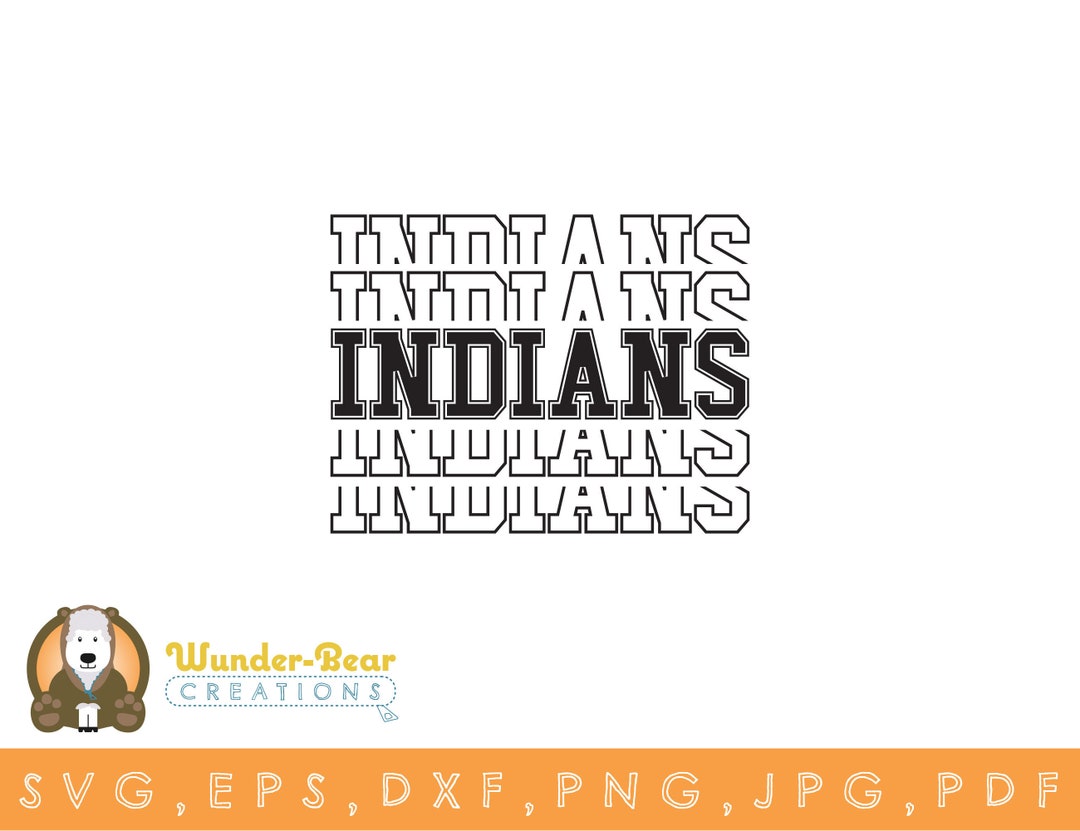 INDIANS Svg, INDIAN Svg, Svg Files for Cricut, Sports Svg, Baseball Svg ...