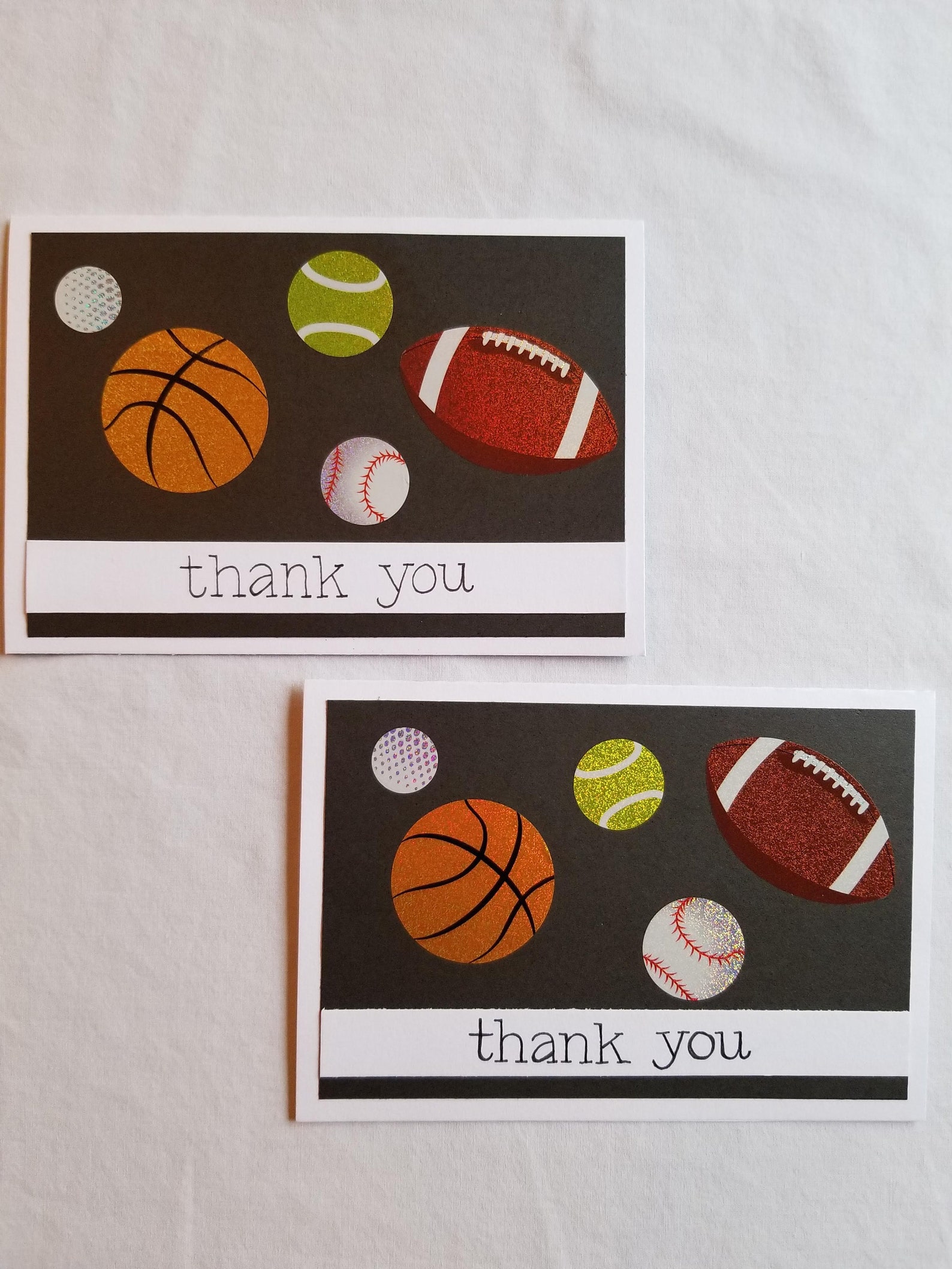 Sports Thank You Card Set - Set of 4 Handmade Cards and Envelopes - Etsy