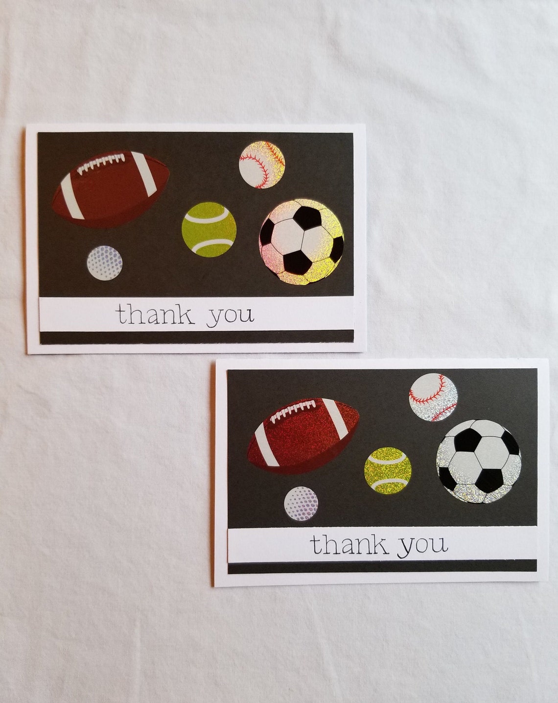 Sports Thank You Card Set - Set of 4 Handmade Cards and Envelopes - Etsy