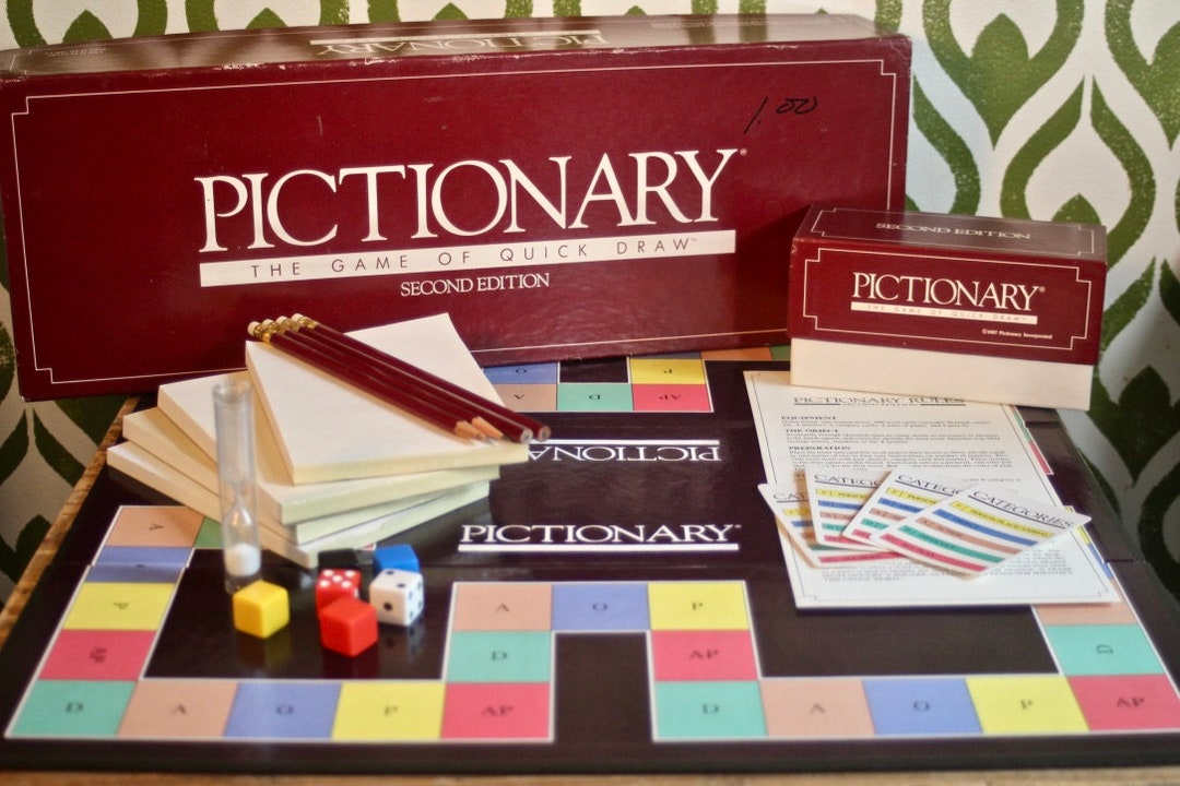 1987 Pictionary Second Edition, Complete Box Set, the Game of Quick ...