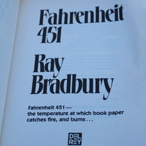 1996 FAHRENHEIT 451, the 50th Anniversary Edition by Ray Bradbury ...