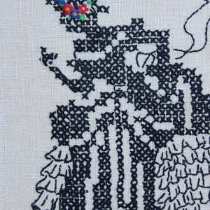 Baroque Ball: Two Completed Cross Stitch Pictures- Woman & Man in ...