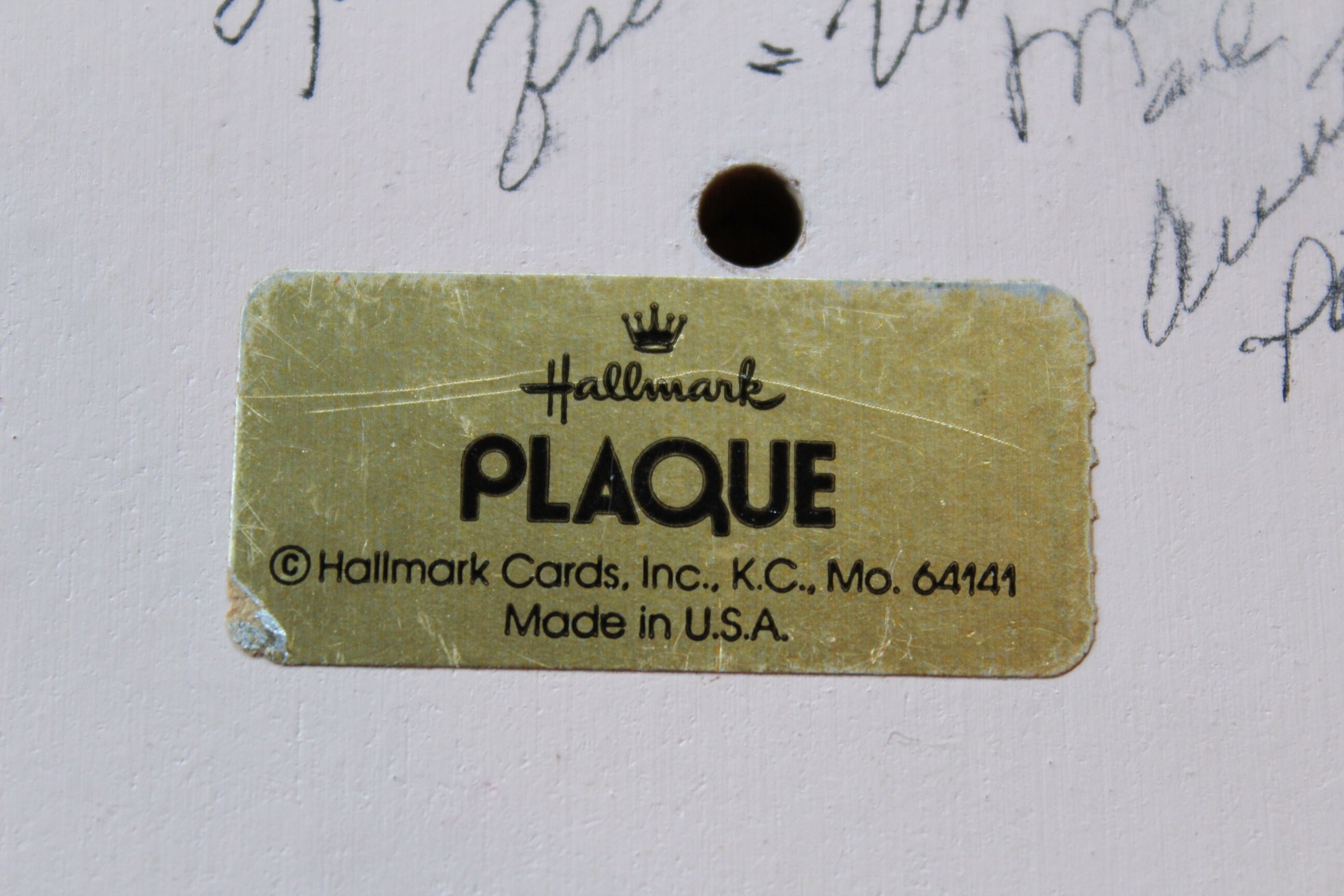 1970s Hallmark Plaque thank You for the World so - Etsy