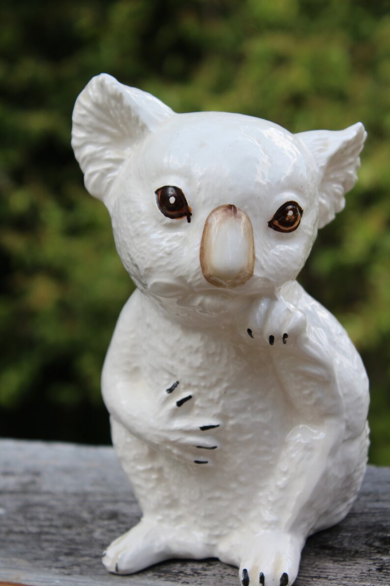 Vintage Pair of White Ceramic Koalas Andrea by Sadek Made in - Etsy