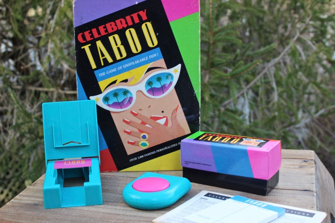 90s Pop Culture Game Night - 1990s Celebrity Taboo, A Milton Bradley ...