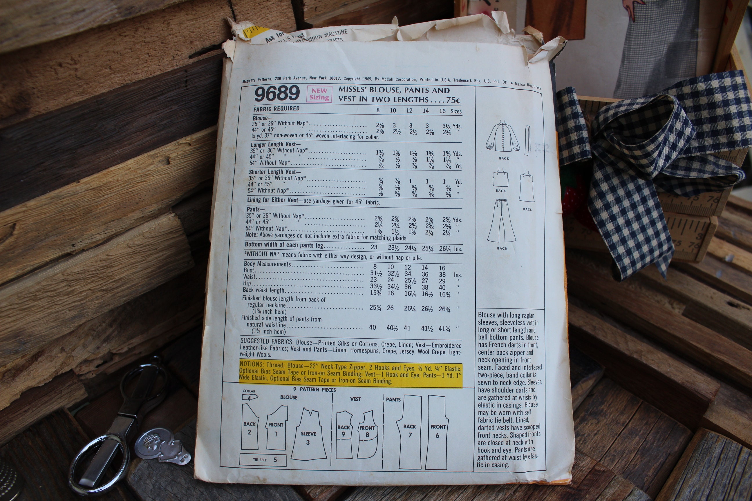 That '70s Sew Quickie Pattern 9689 Mccall's 1969 - Etsy
