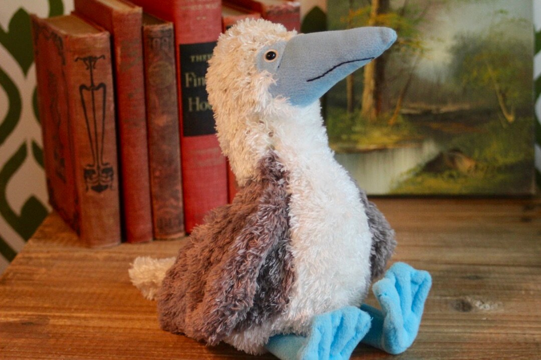 Vintage Blue-footed Booby Plush Bird by Gund, 10" World Wildlife Fund ...
