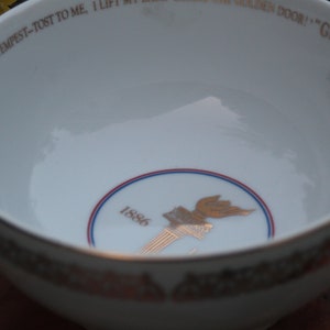 1986 Commemorative Statue of Liberty Decorative Bowl by Avon With Gold ...