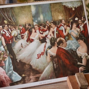 THE HUNT BALL Print by 19th Century Artist Julius Leblanc Stewart "the ...