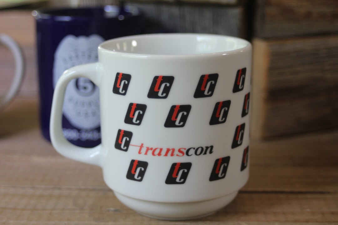 Vintage Tc TRANSCON Company Mug, 1980s Business Logo Coffee Cup - Etsy