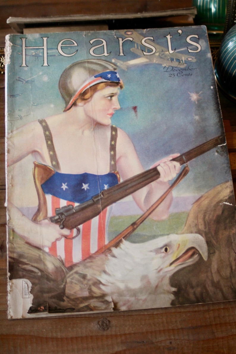 WWI Victory Girl Hearst's Magazine 1918 Articles the - Etsy