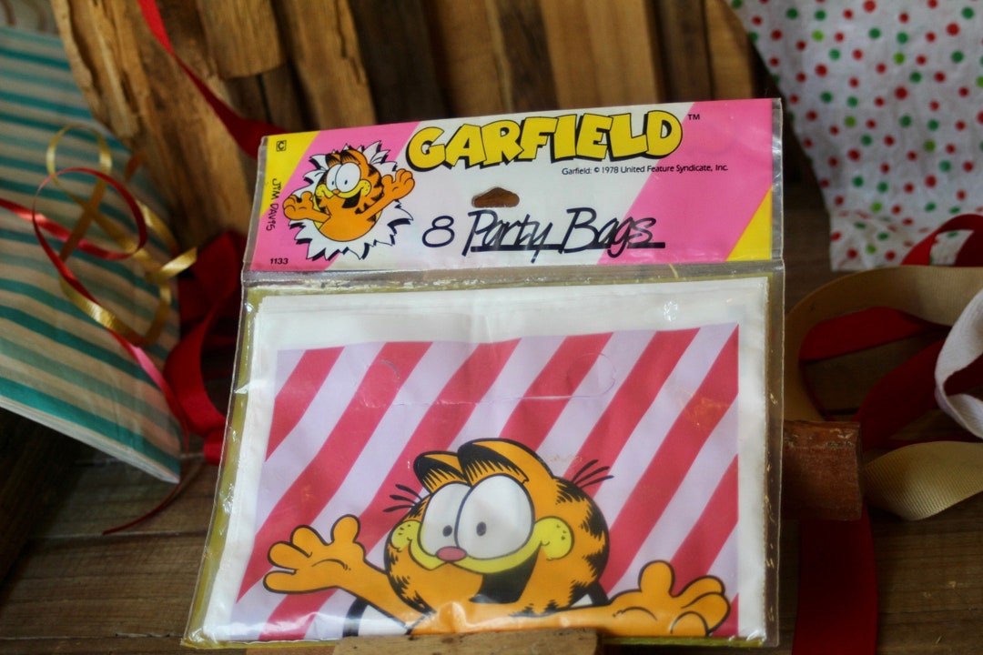 1978 NOS Garfield Happy Birthday! Party Bags, Unopened Bag of 8 Vintage ...