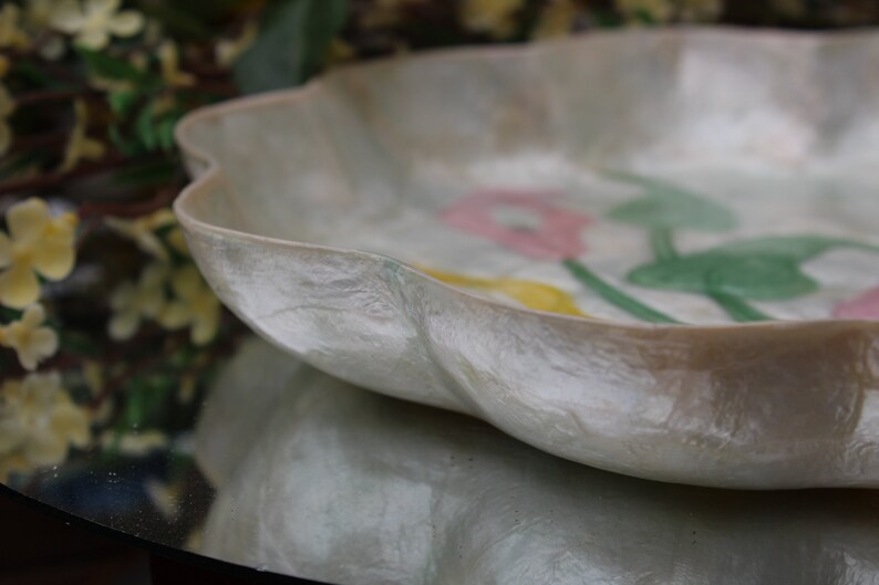 Vintage Hawaiian Windowpane Oyster Shell Bowls Scalloped - Etsy