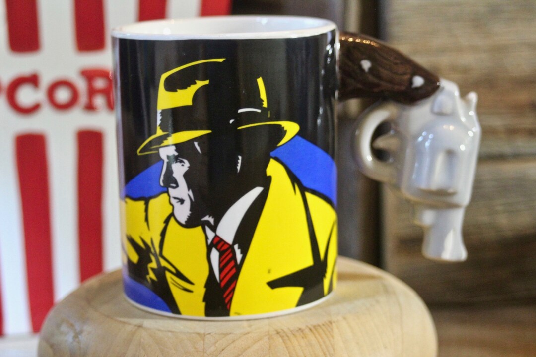 1990 Dick Tracy Mug With Figural Handle Some Condition Etsy