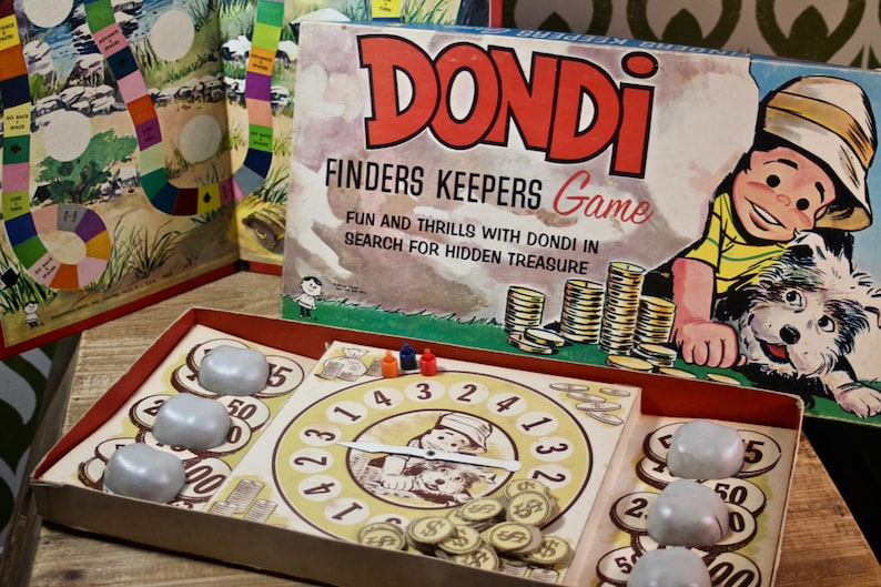 1950s DONDI FINDERS KEEPERS Game, Treasure Hunting Board Game, Based on ...