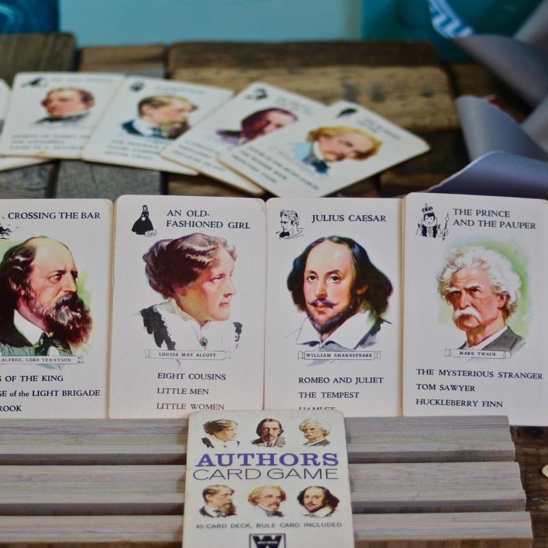 Authors Card Game - Etsy