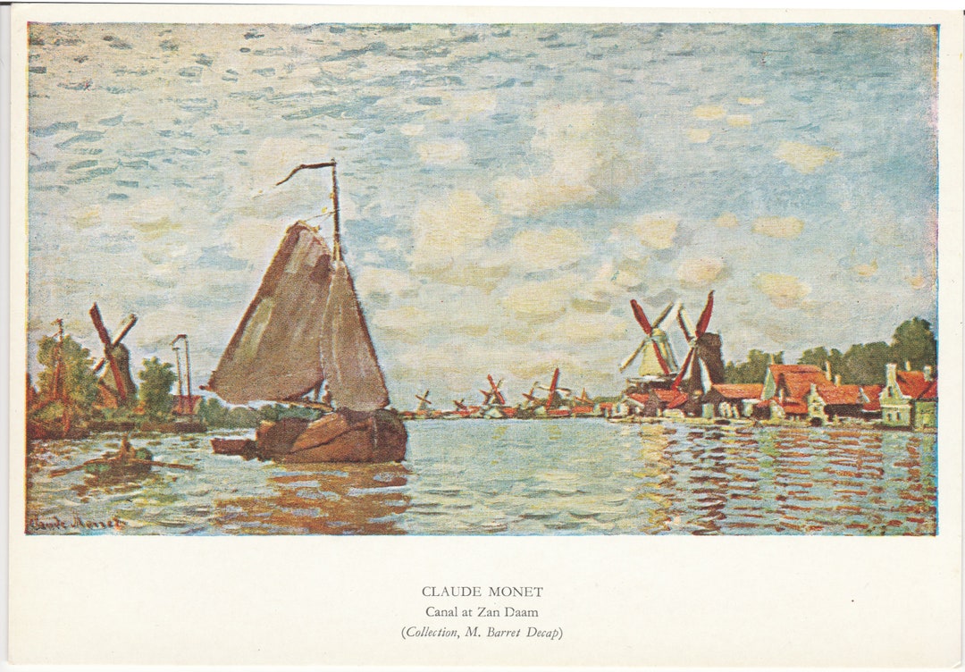 1970s the Medici Society Ltd., London 4" X 6" Post Card, Claude Monet ...