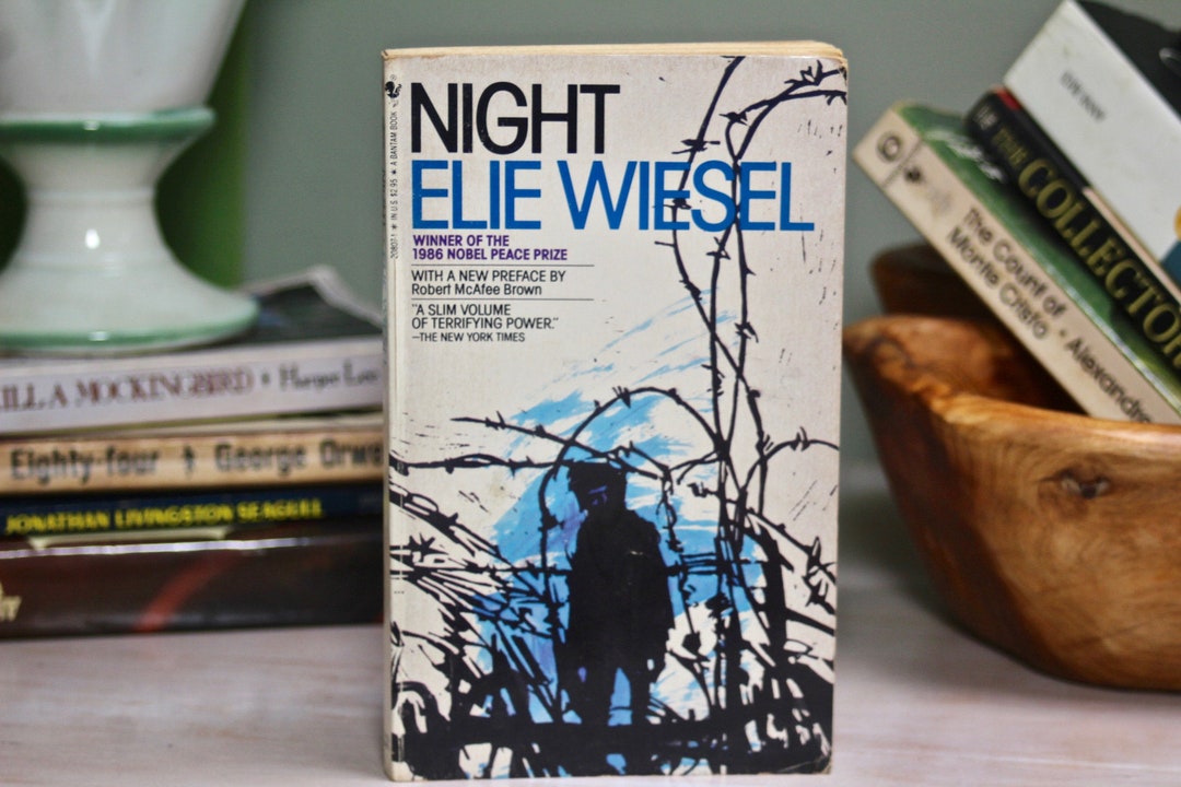 1980s NIGHT by Elie Wiesel, Winner of the 1986 Nobel Peace Prize, 1986 ...