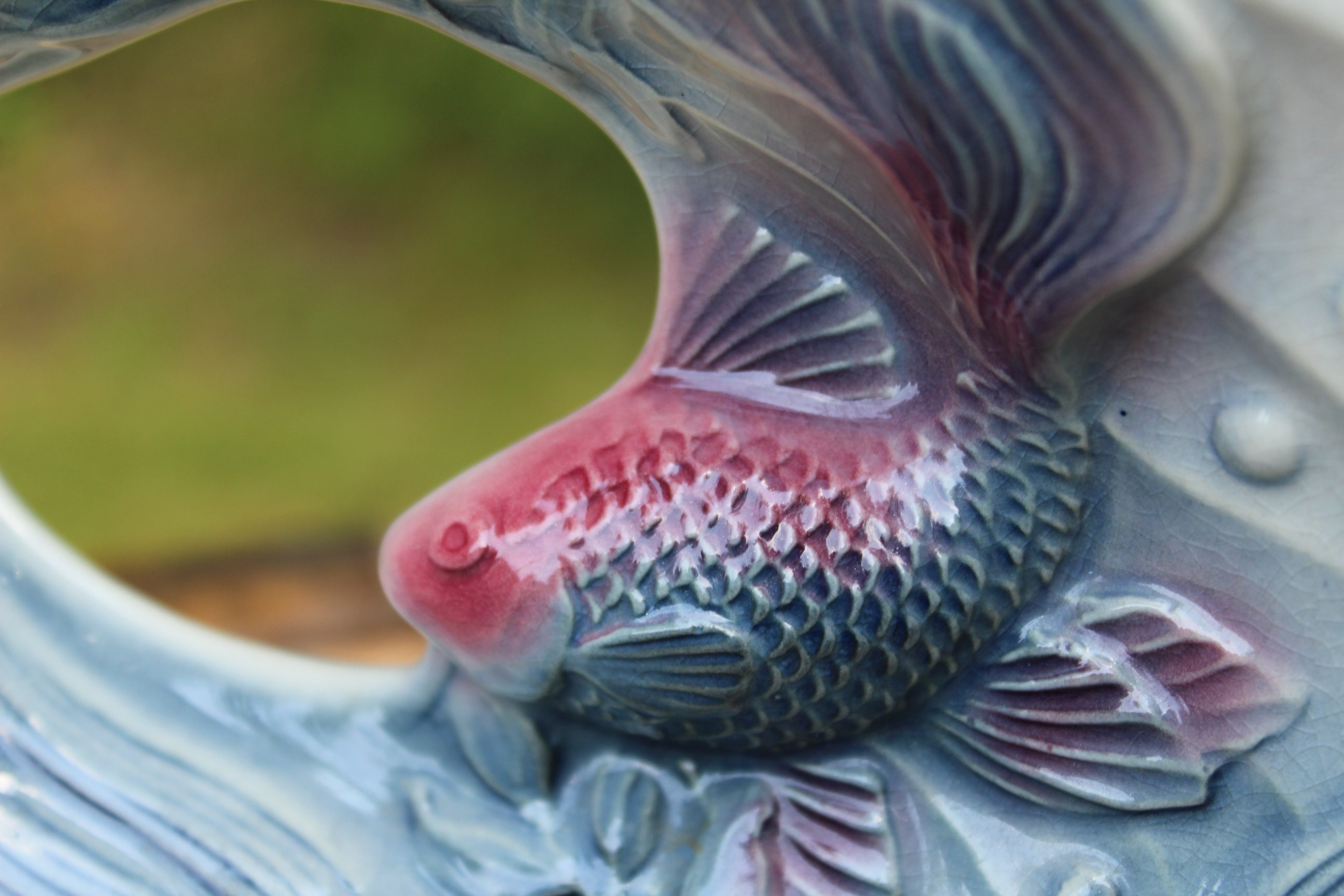 Vintage Royal Copley Ceramic Koi Fish Planter Oblong Pink and - Etsy