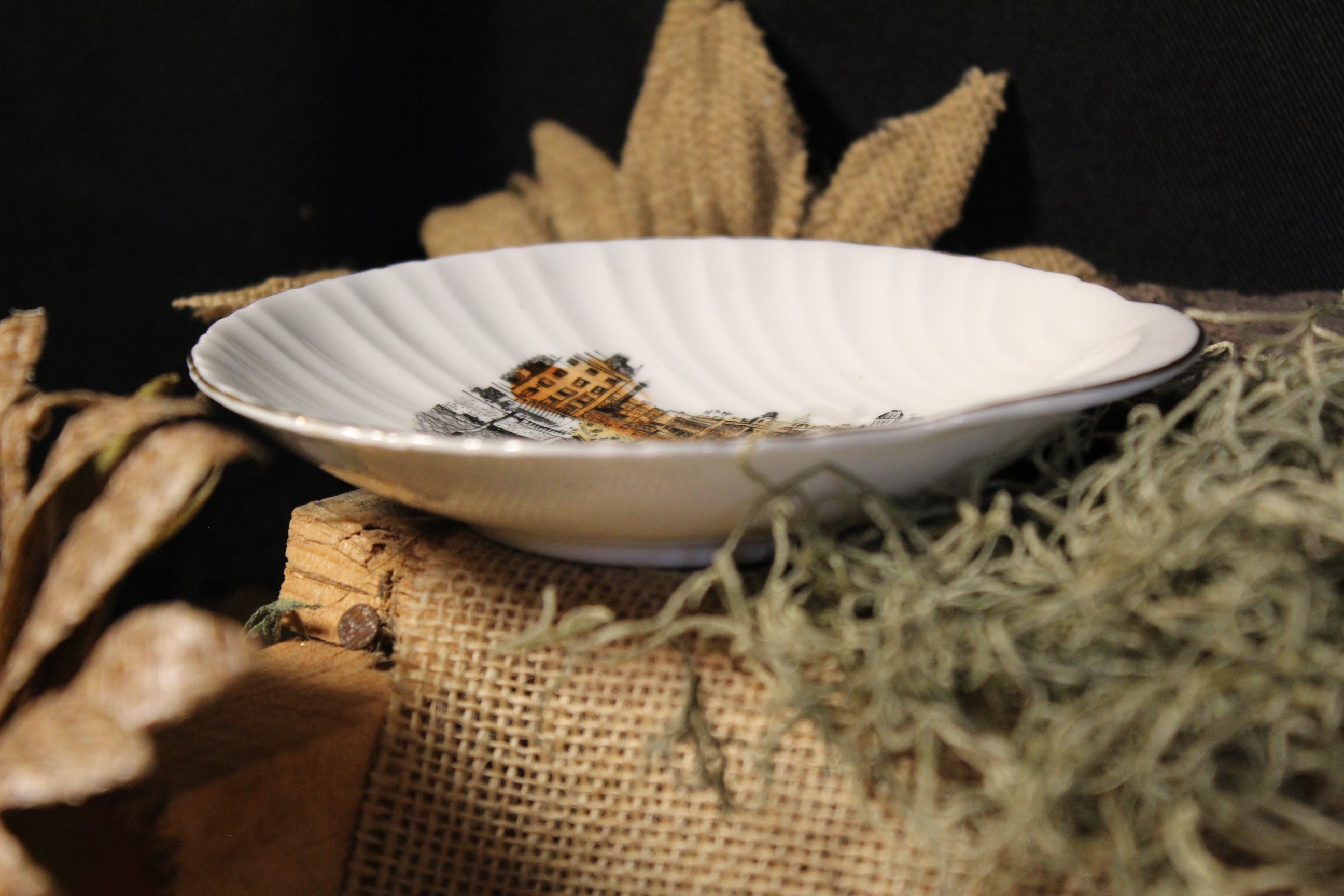 Vintage O'connell Bridge Dublin Tidbit Bowl Seashell - Etsy