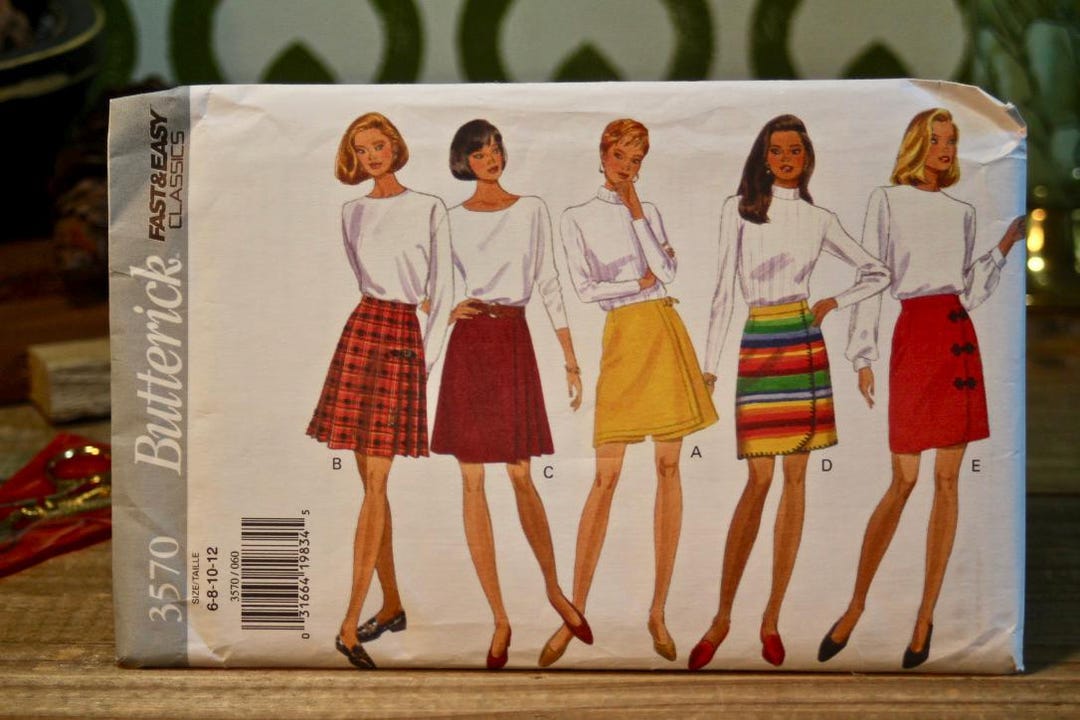 1994 Misses' Shorts and Skirt Fast & Easy Pattern by Butterick, #3570 ...