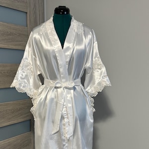 Custom Bridal Satin Robe / Repurposed From Your Wedding Dress ...