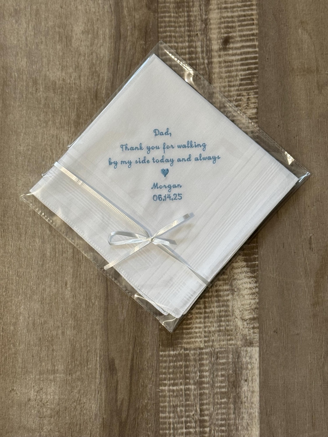 Father of the Bride Gift From Daughter / Custom Text Handkerchief for ...