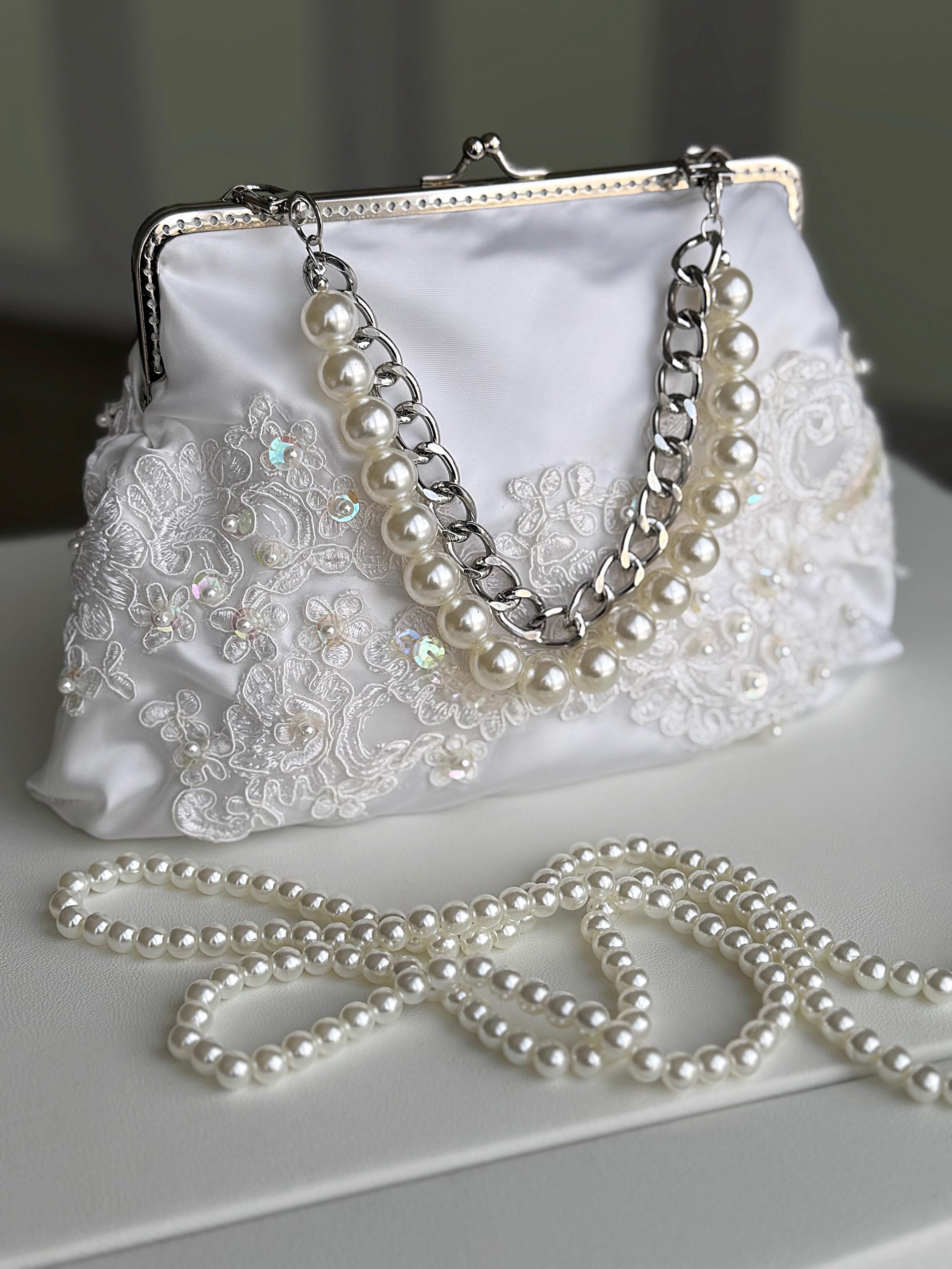 Repurposed Bridal Clutch From Moms Dress / Wedding Dress Clutch ...