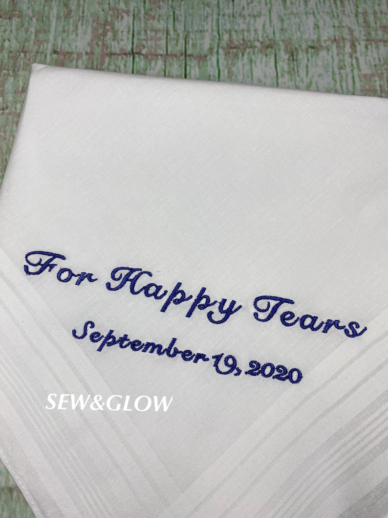 Only Happy Tears Wedding Handkerchief / Embroidered Wedding - Etsy