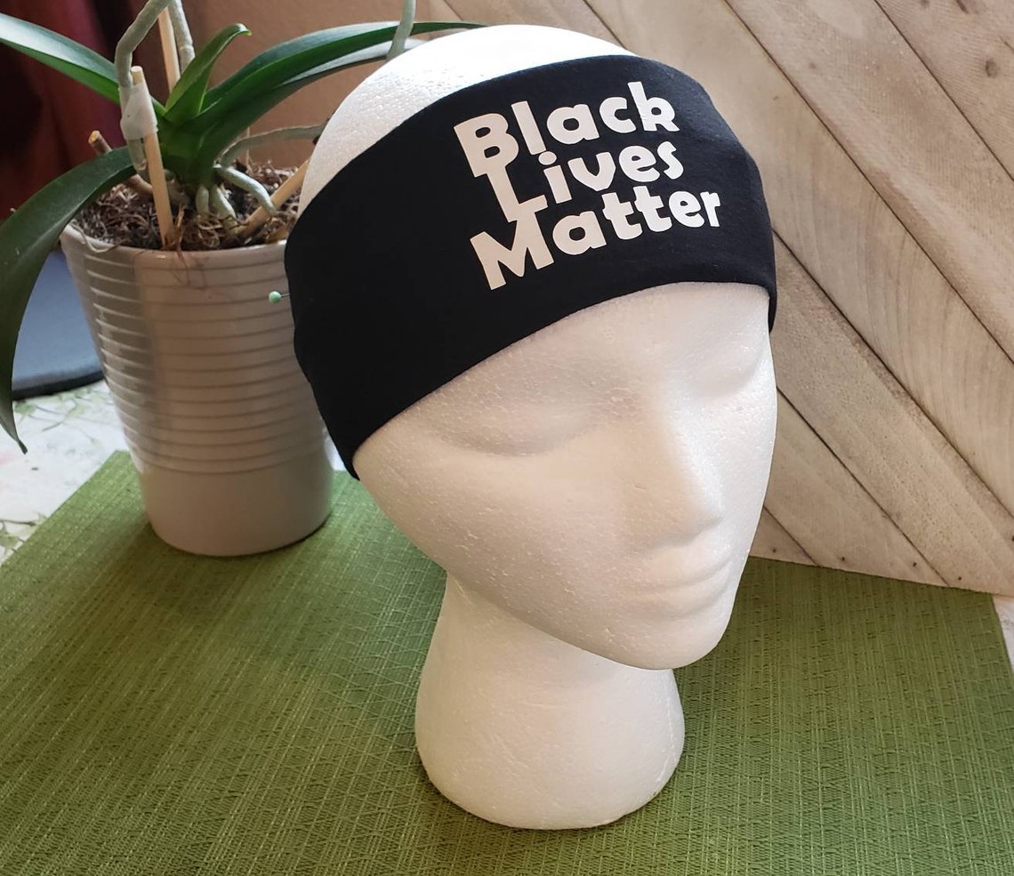 BLM Top Knot twist tie turban Yoga headband for women or | Etsy