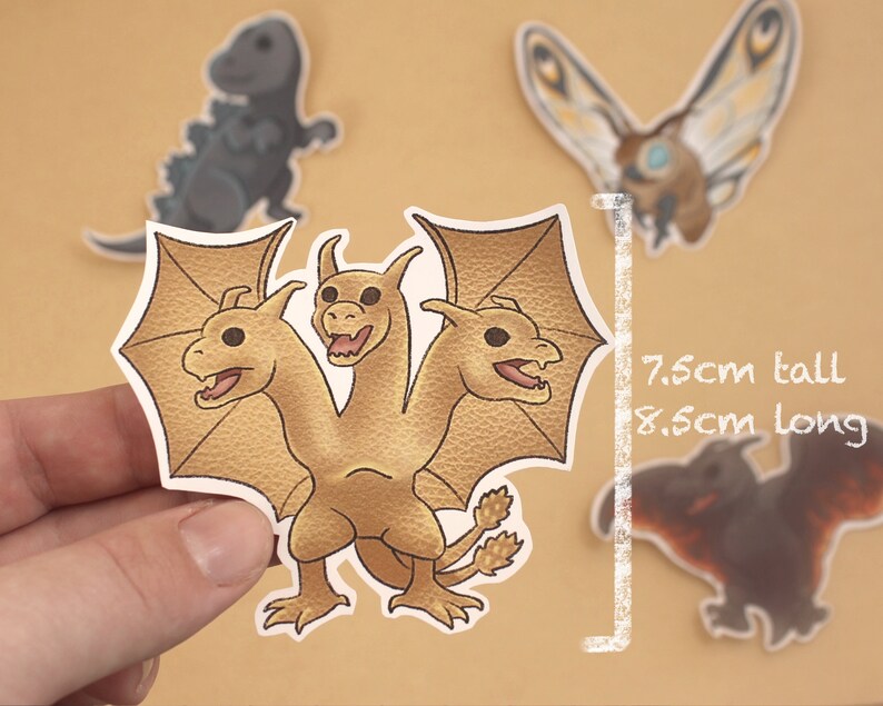 Godzilla Vinyl Sticker Pack . King Ghidorah , Mothra , Rodan , Godzilla ...