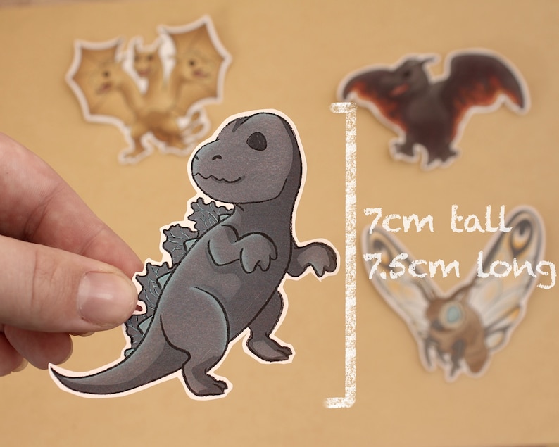 Godzilla Vinyl Sticker Pack . King Ghidorah , Mothra , Rodan , Godzilla ...