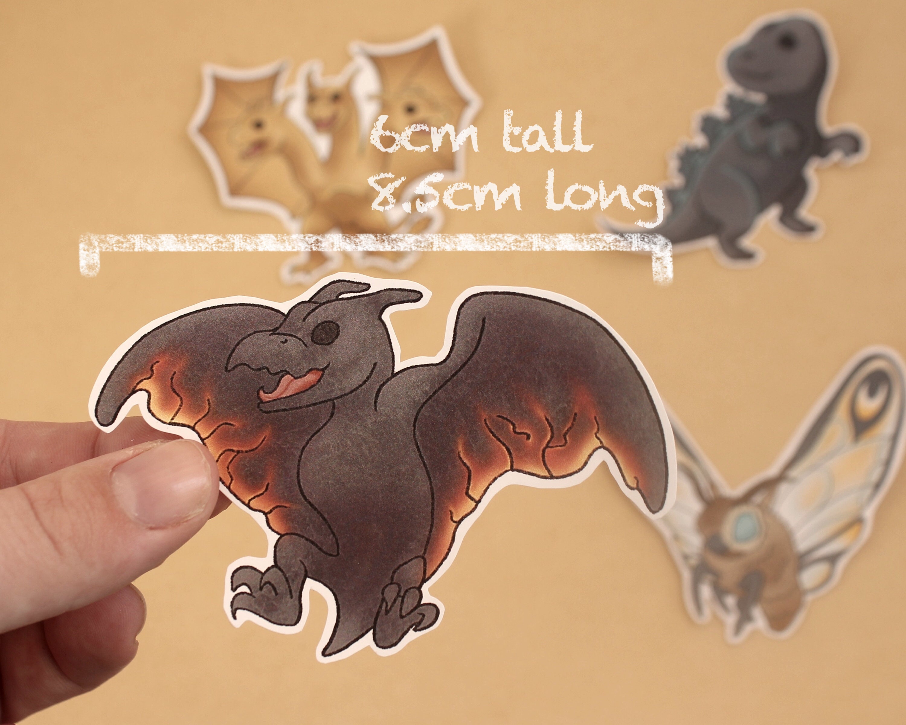 Godzilla Vinyl Sticker Pack . King Ghidorah , Mothra , Rodan , Godzilla ...