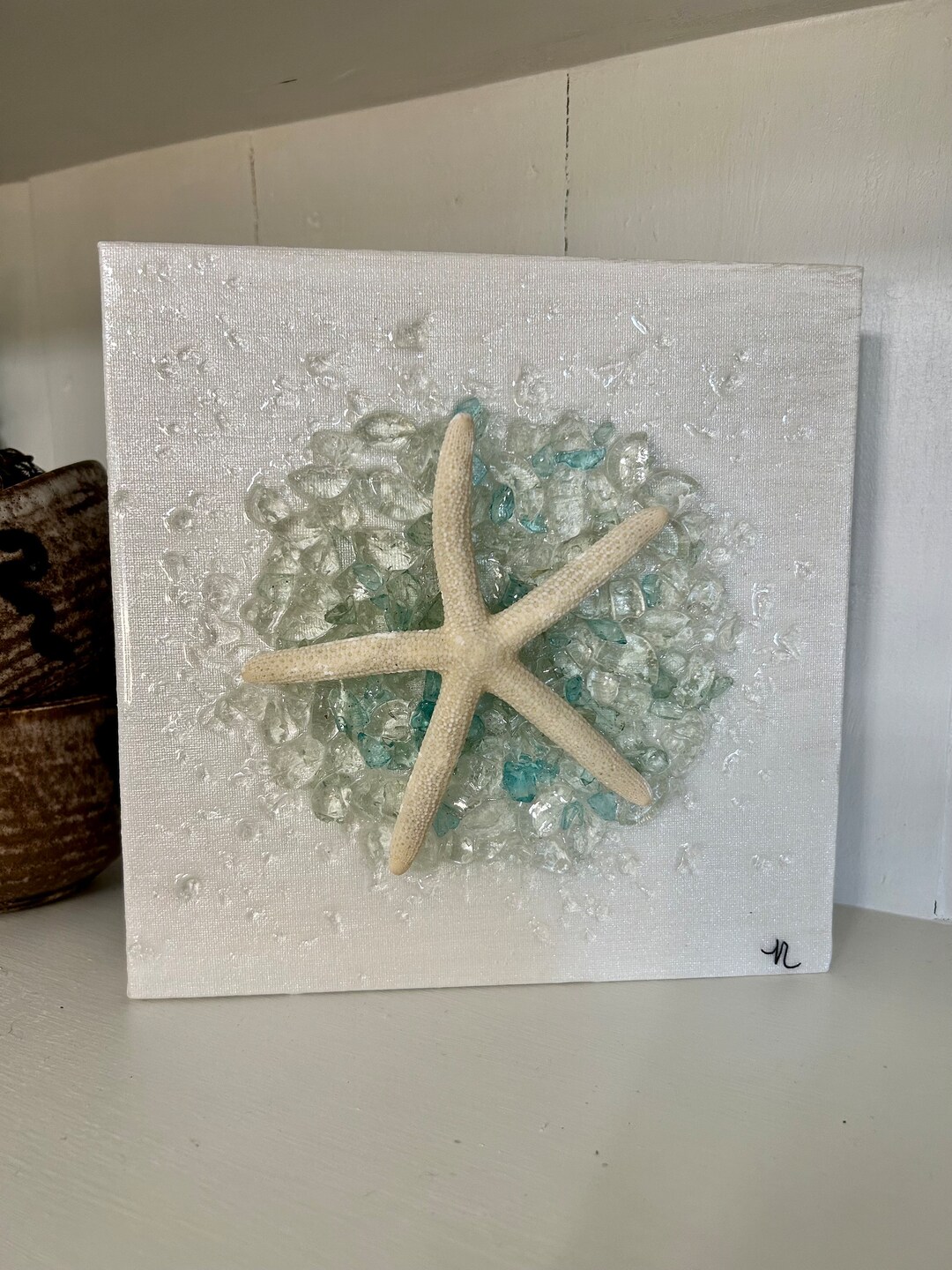 Coastal Star Shattered Glass Epoxy Art - Etsy