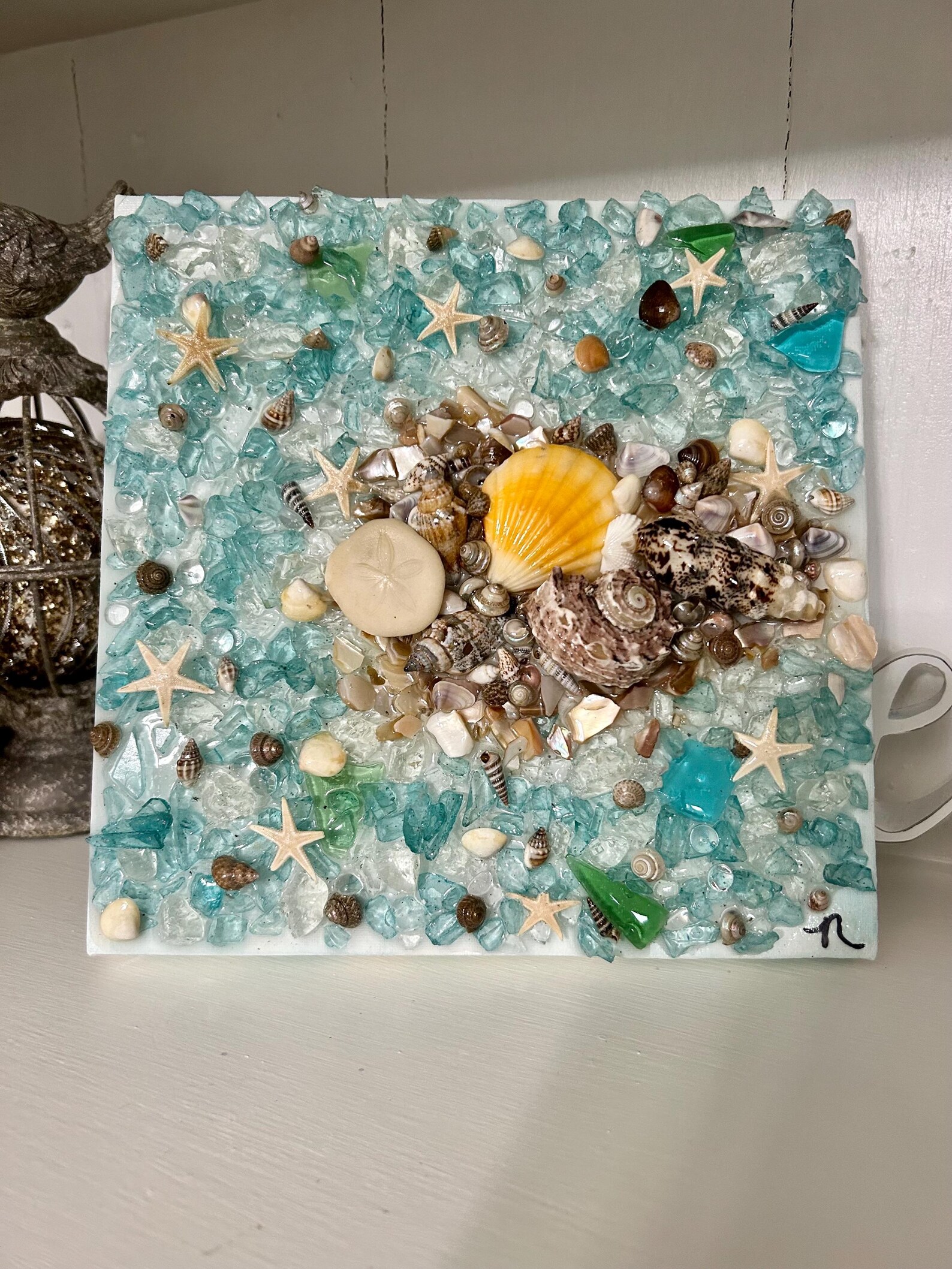 Coastal Cove Shattered Glass Epoxy Art - Etsy