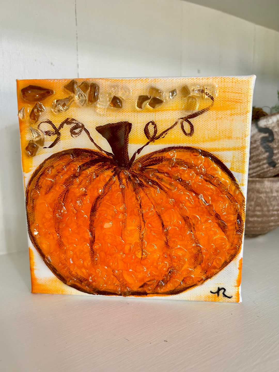 Autumn Breeze Shattered Glass Epoxy Art - Etsy