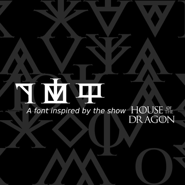 House of Dragon Font - Etsy