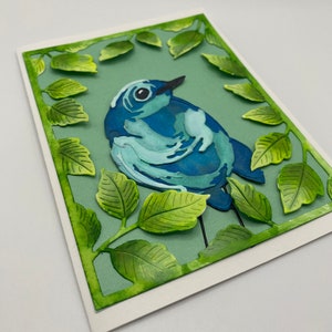 Blue Bird Greeting or Note Card for Any Occasion - Etsy
