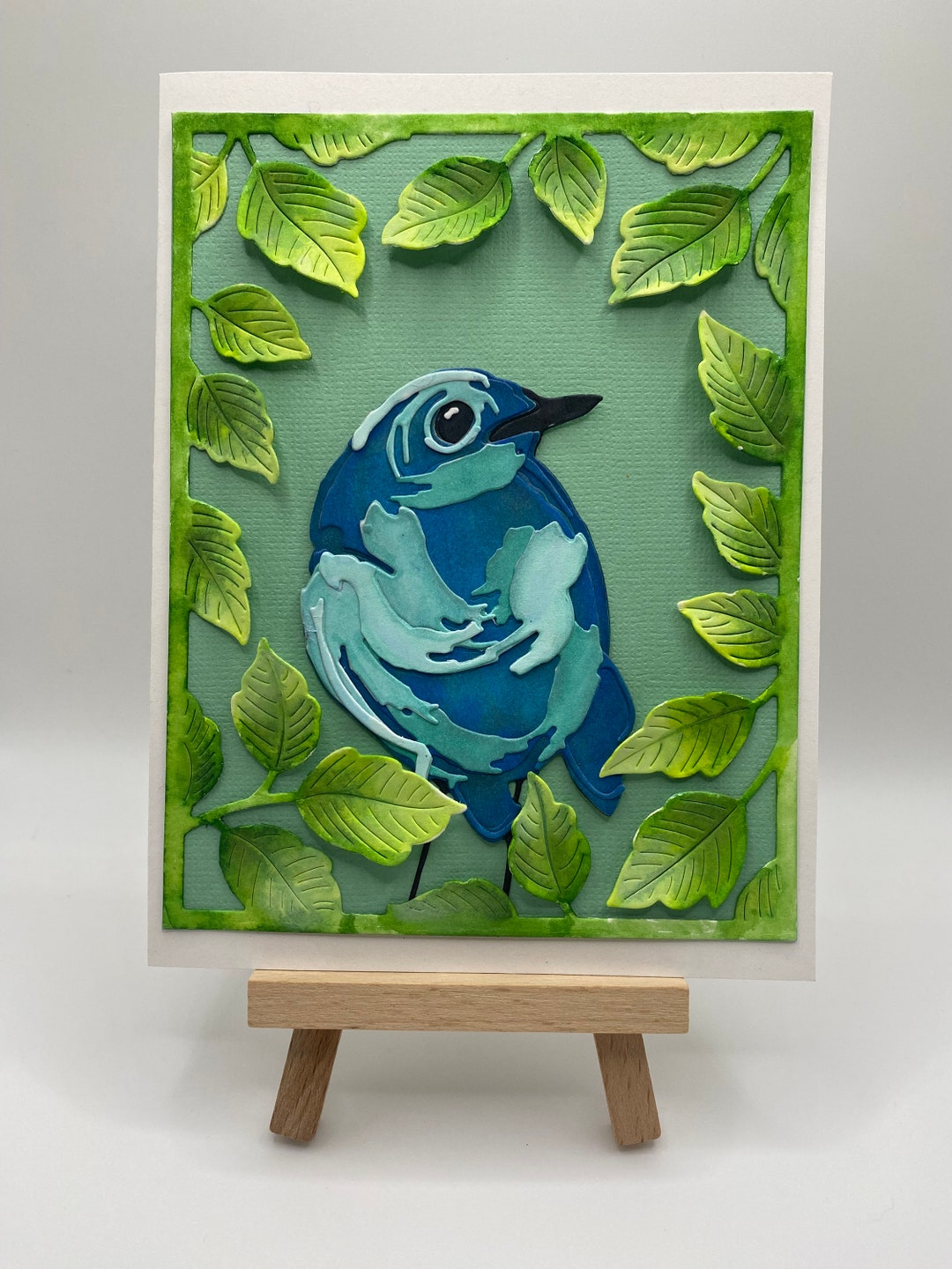 Blue Bird Greeting or Note Card for Any Occasion - Etsy