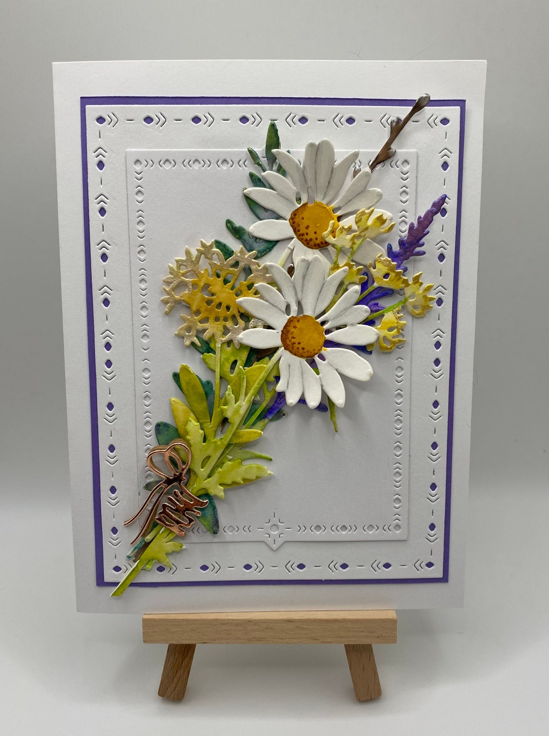 Tim Holtz Wildflower Stems Card for Birthday, Anniversary, Get Well ...