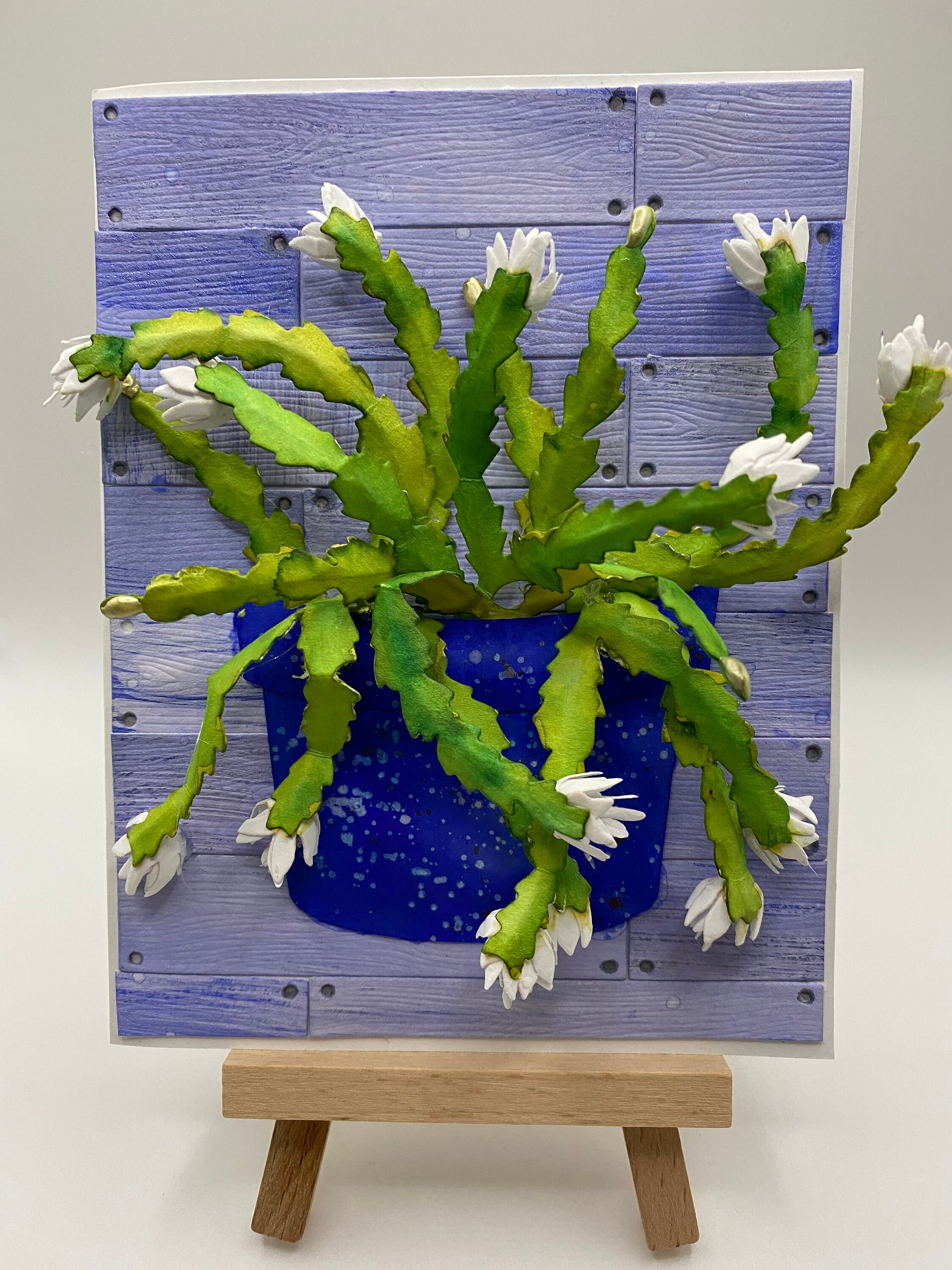 White Christmas Cactus Any Occasion Card. - Etsy
