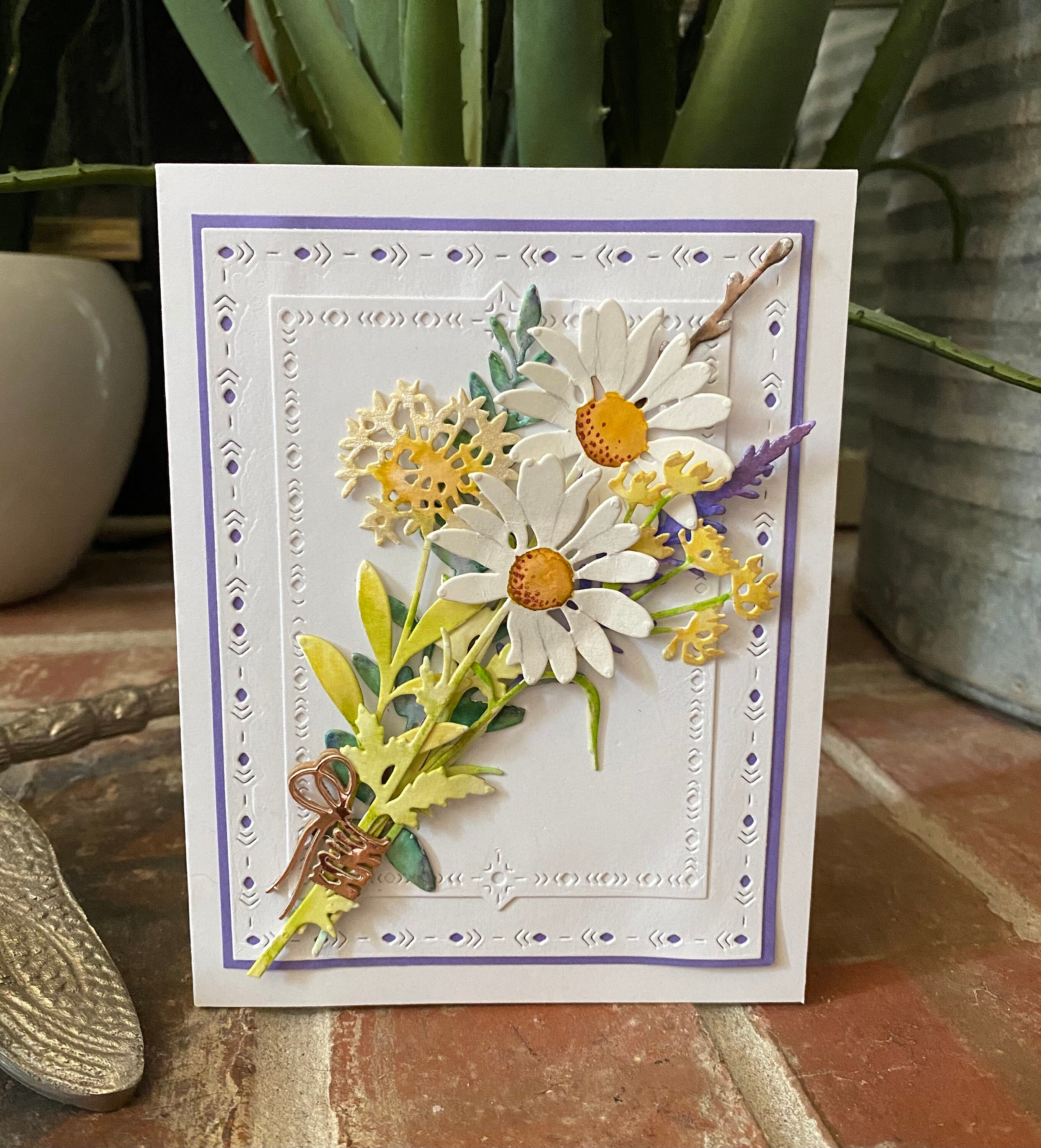 Tim Holtz Wildflower Stems Card for Birthday, Anniversary, Get Well ...